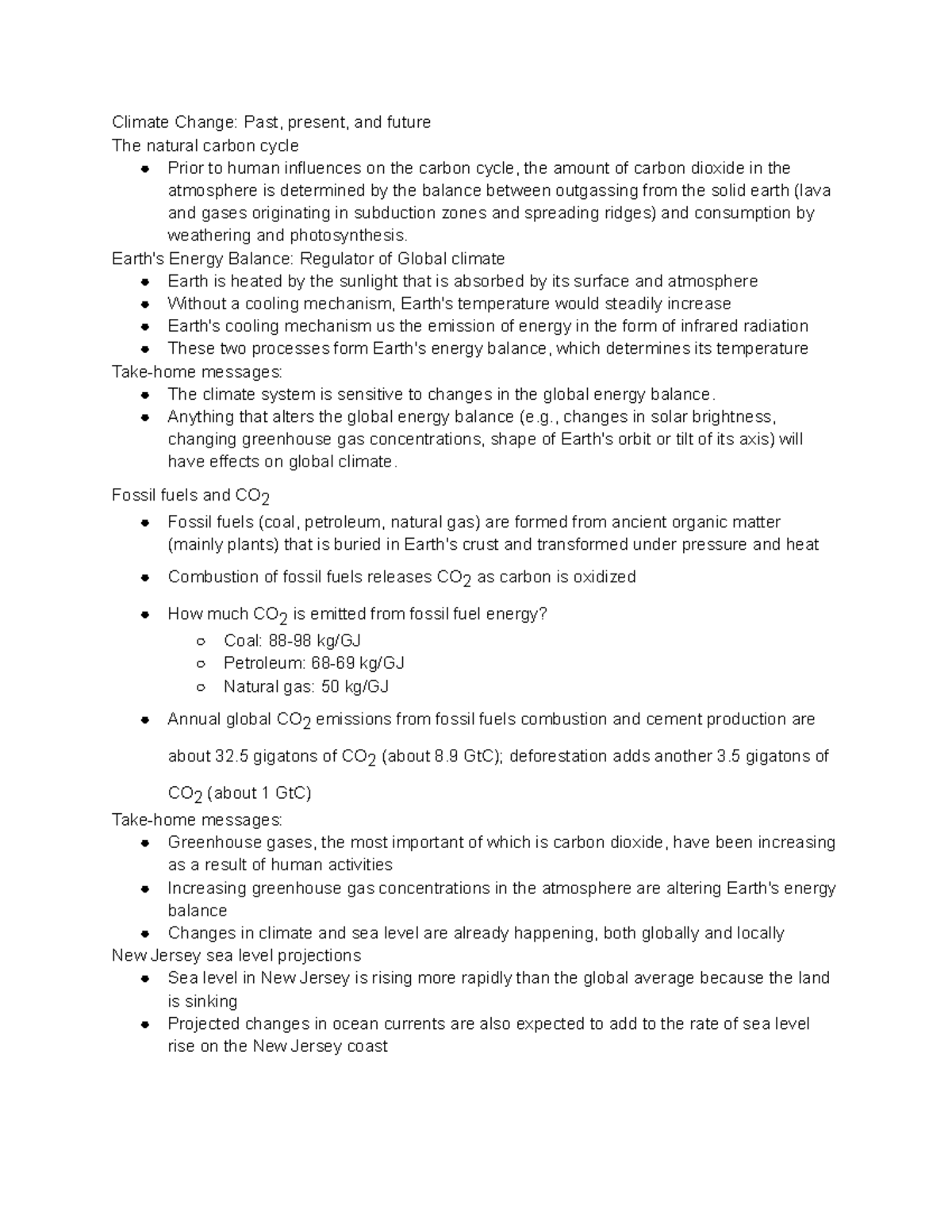 Intro to Environmental Science - Climate Change: Past, present, and ...