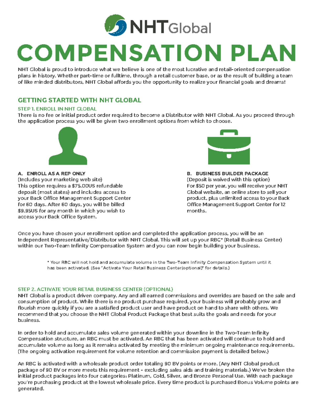 COMP PLAN USA JAN 16 - The embrace of Network Marketing - COMPENSATION ...
