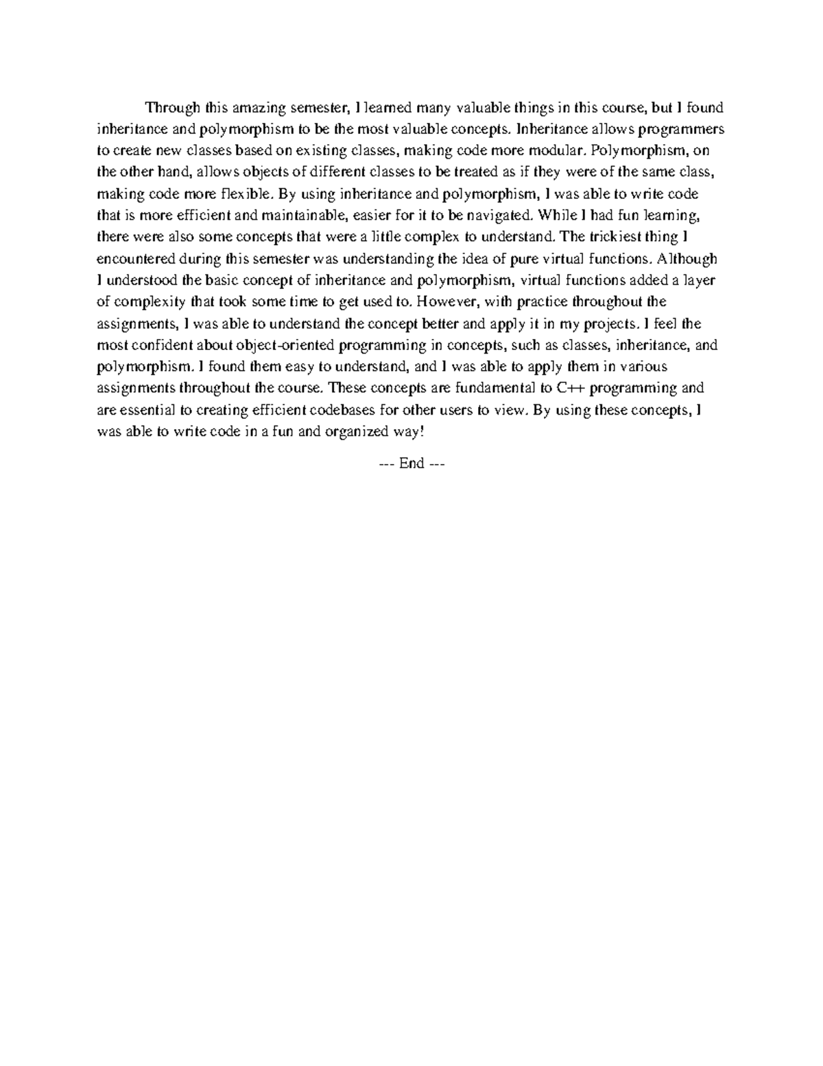 Topic 6 Lab Question 5 - Through this amazing semester, I learned many ...