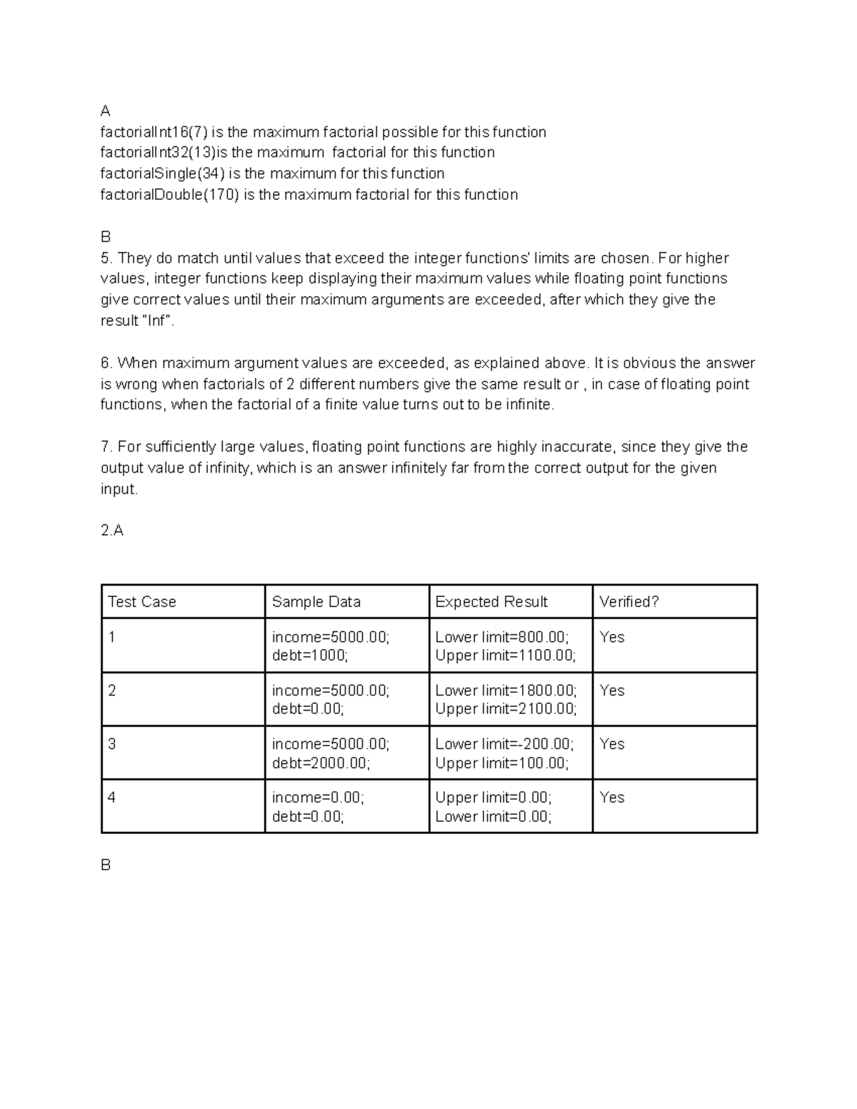 CS104 Lab3 - Answers for lab3 - A factorialInt16(7) is the maximum factorial possible for this ...