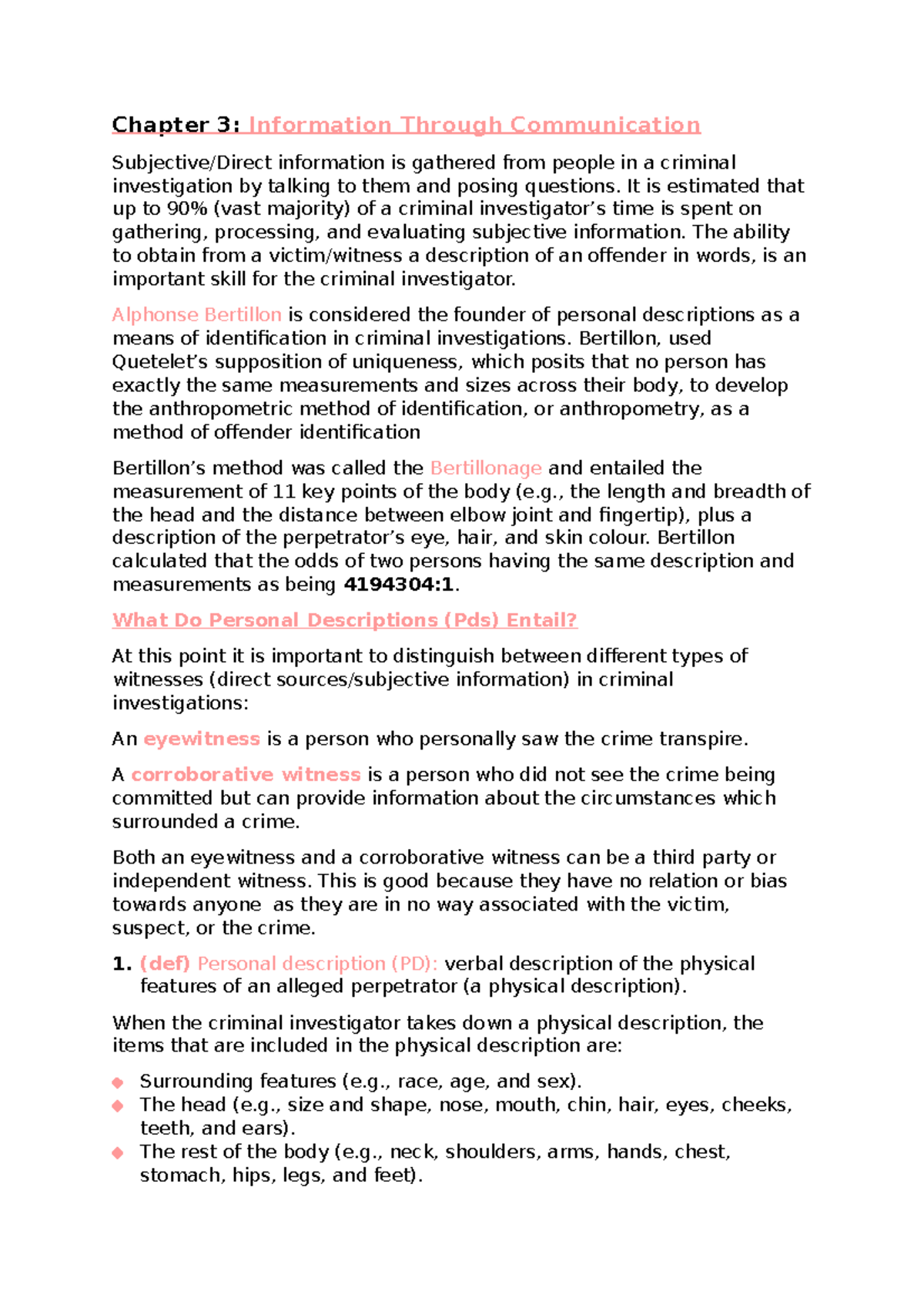 Section A - Exam Notes - Chapter 3: Information Through Communication ...