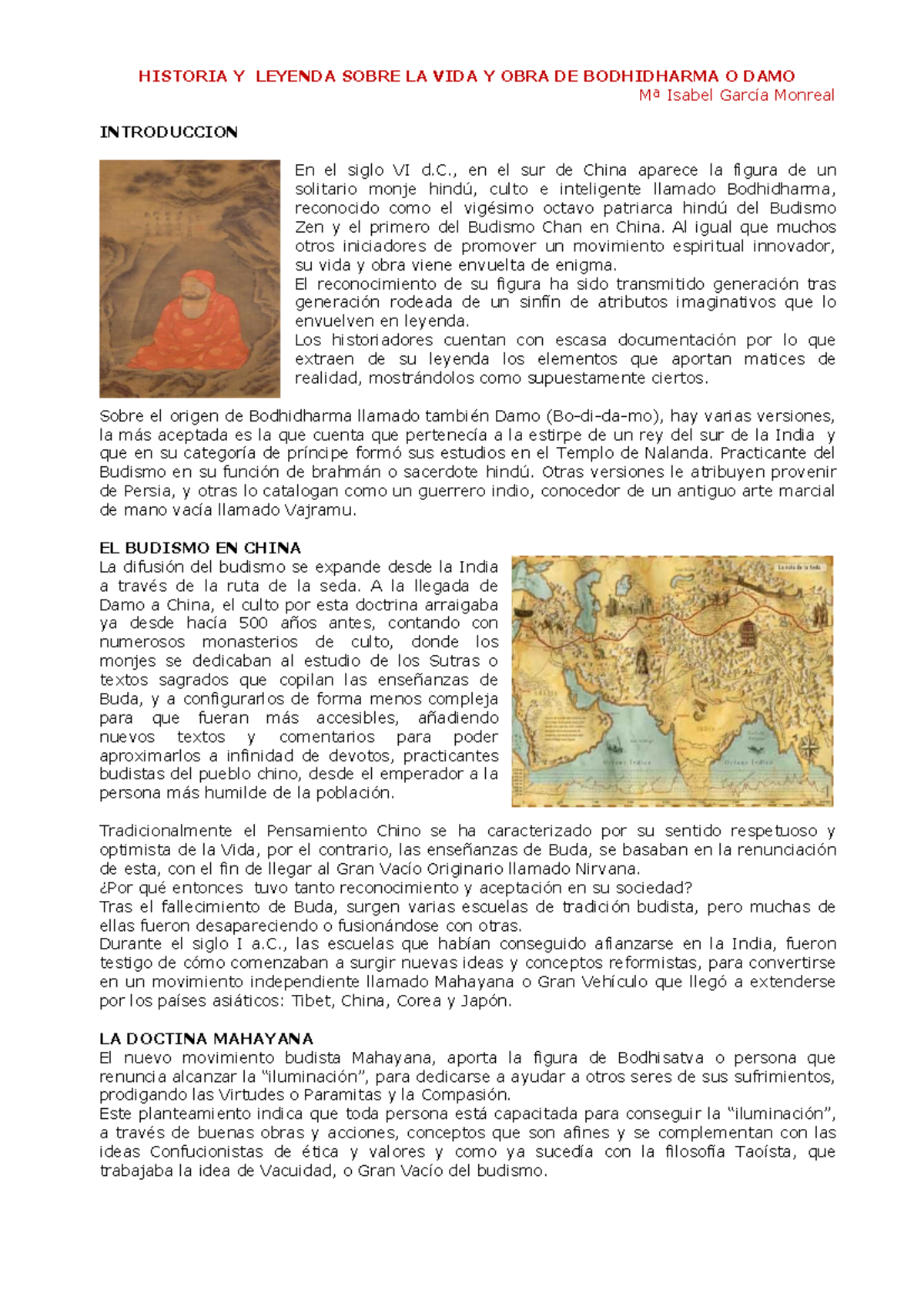 Historia Y Leyenda Sobre LA VIDA Y OBRA DE Bodhidharma O DAMO Al-origen ...