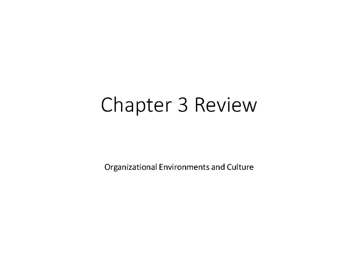 Chapter 3 Review - Principles Of Management - Chapter 3 Review ...