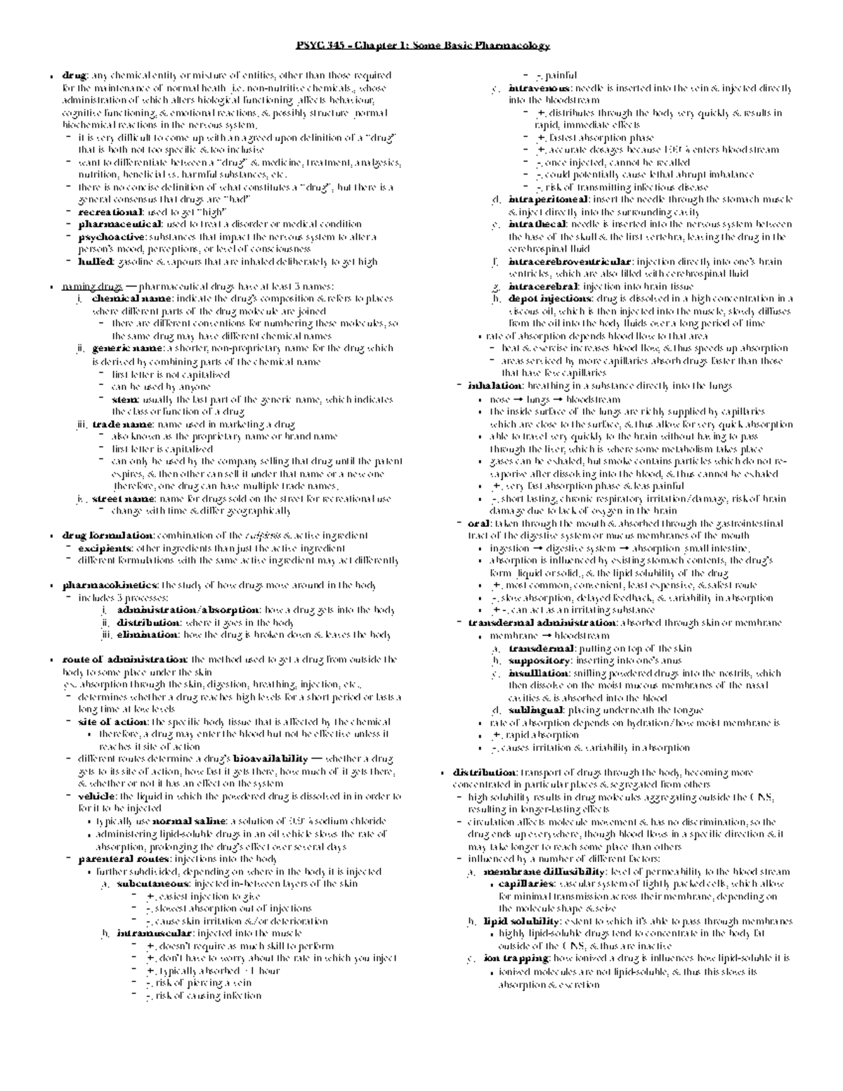 PSYC 345A Notes - Ch. 1 - Dr. Iris Gordon - PSYC 345 - Chapter 1: Some ...