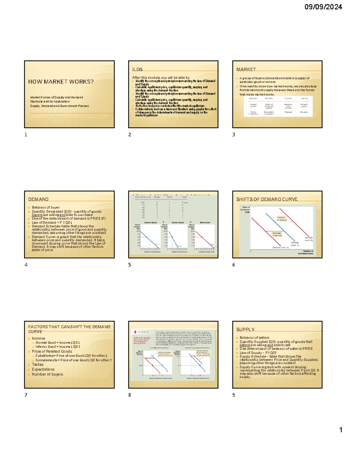 ECON-MOD2 - ppt handouts - HOW MARKET WORKS? Market Forces of Supply ...