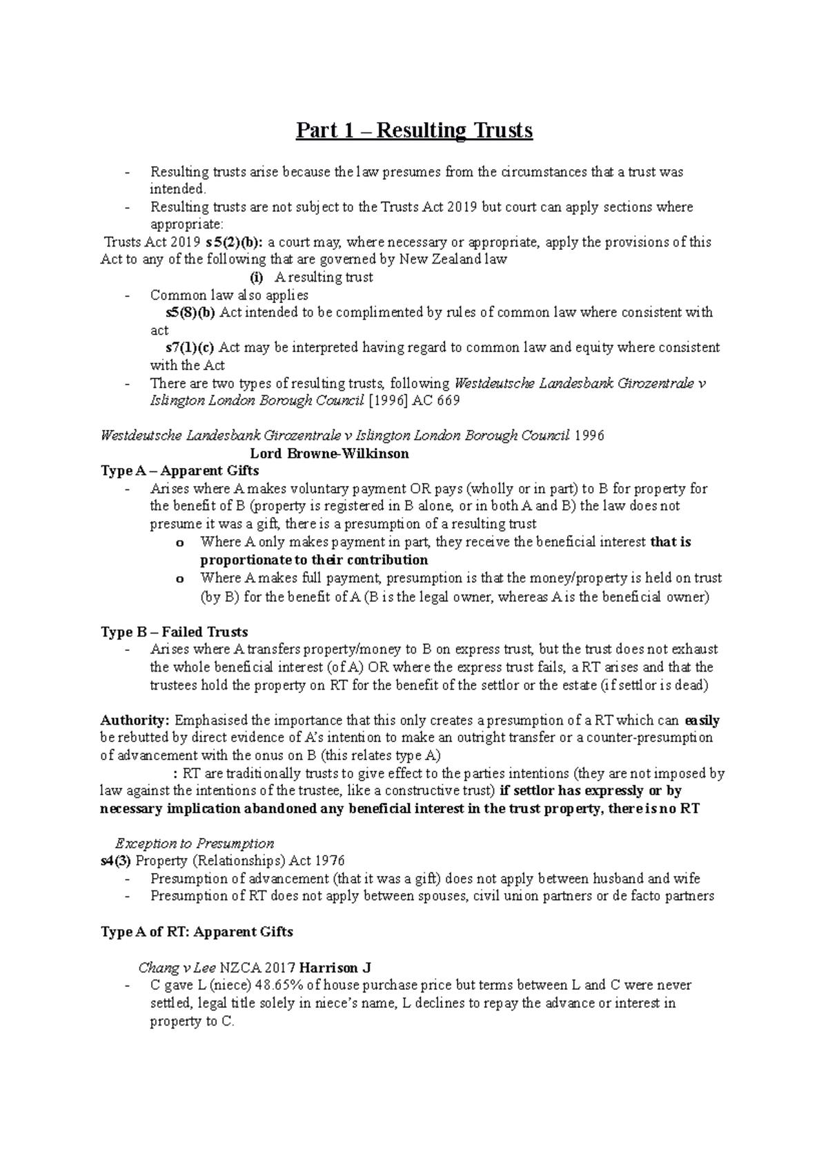 Resulting Constructive and Claims to Defeat Trust - Part 1 – Resulting ...