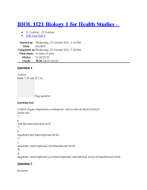 Virtual Laboratory Activity - BIOL 1121 - Unit 7&8 - Data Collection Tables Table A. Simulation ...