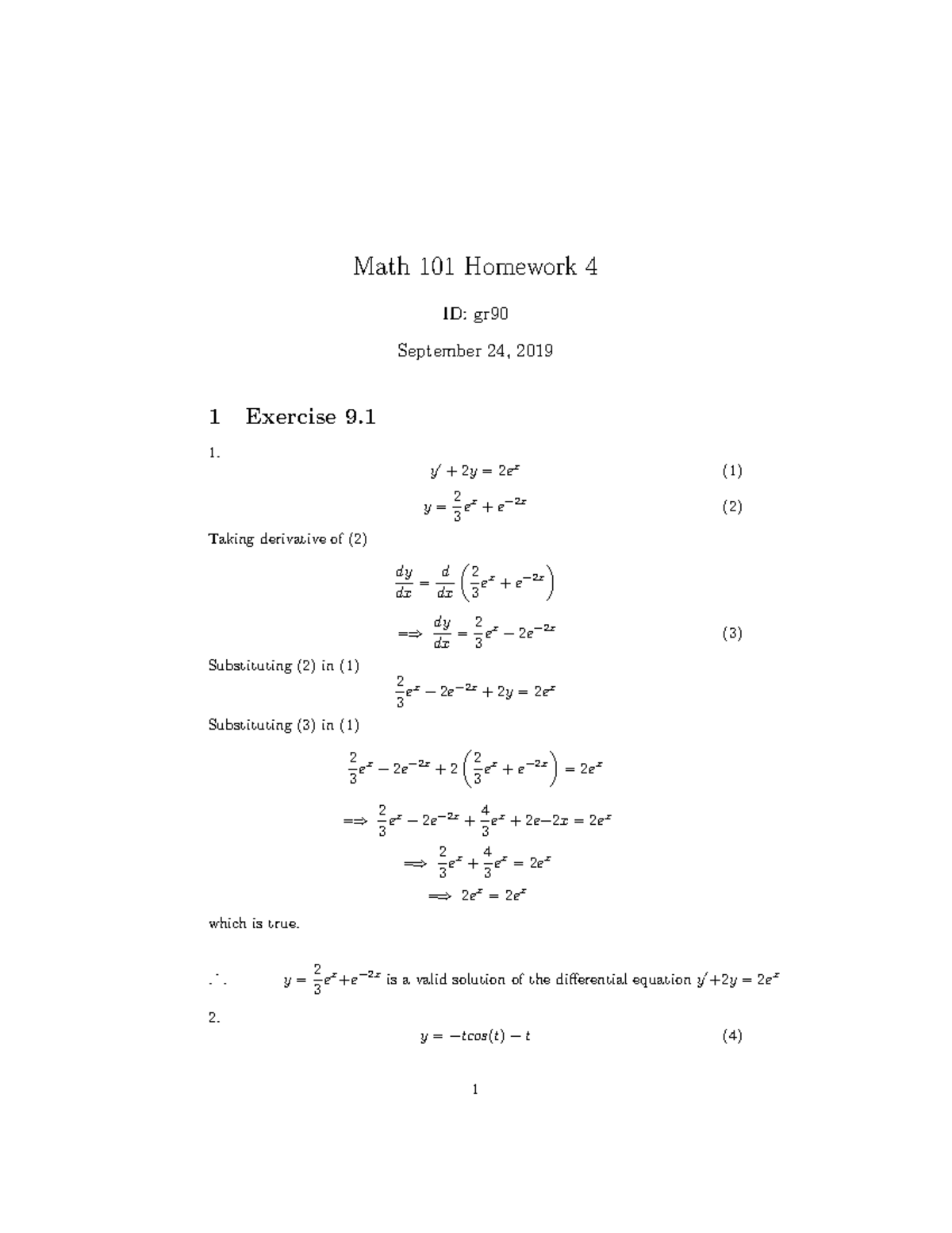 M101hw4 - Homework problems and guided solutions - Math 101 Homework 4 ...