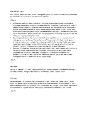 Topic 3- Field Experience A - Running head: Field Experience 1 Clinical ...