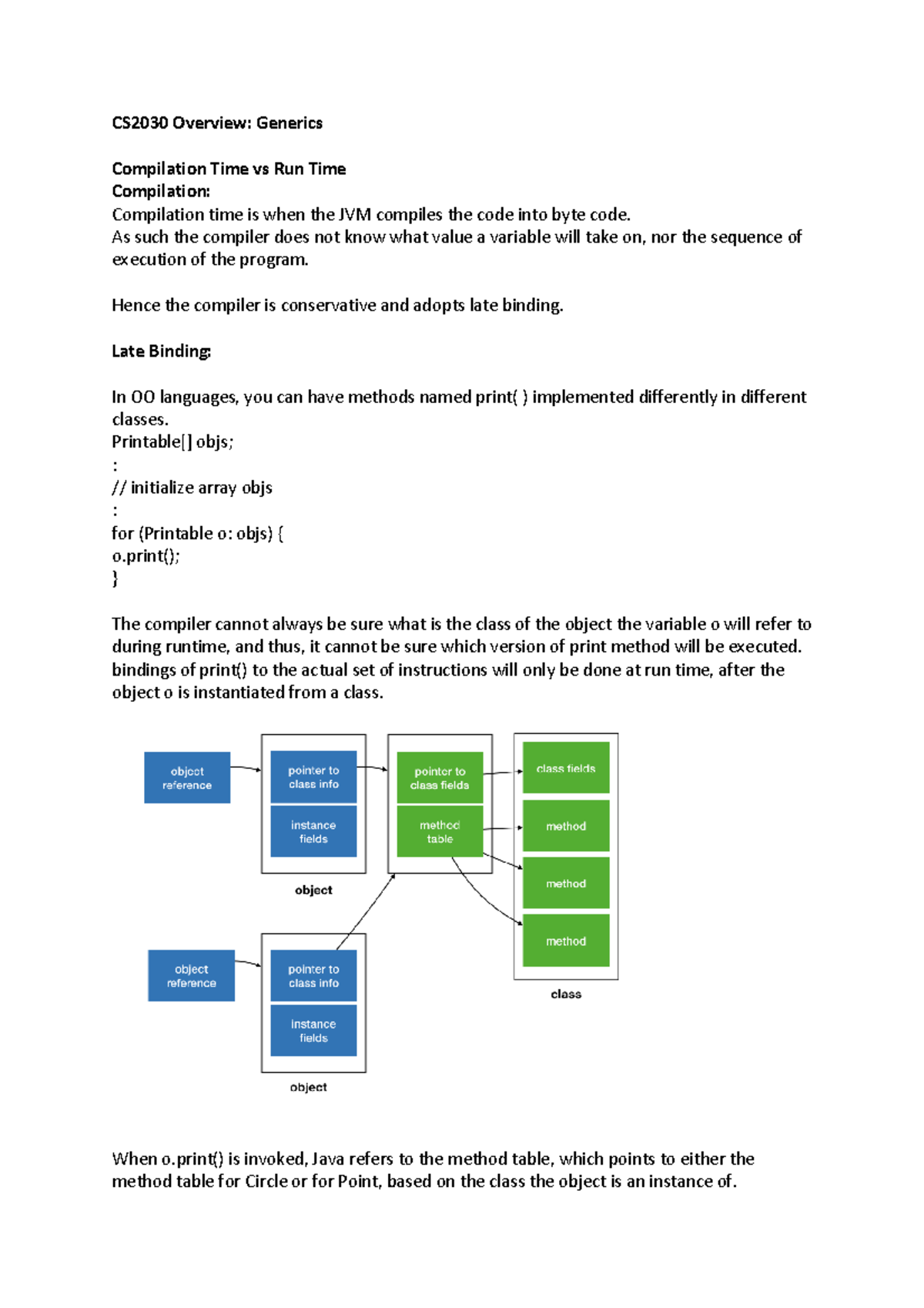 CS2030 Generics - CS2030 Overview: Generics Compilation Time vs Run Time Compilation ...