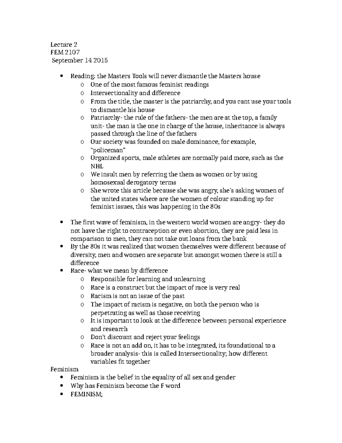 Fem lecture notes-1 - Lecture 2 FEM 2107 September 14 2015 Reading: the ...