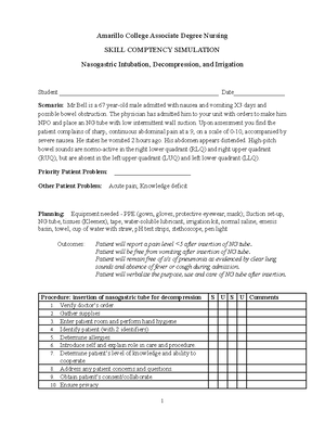 Nasogastric Gavage and NG tube removal - Amarillo College Associate ...