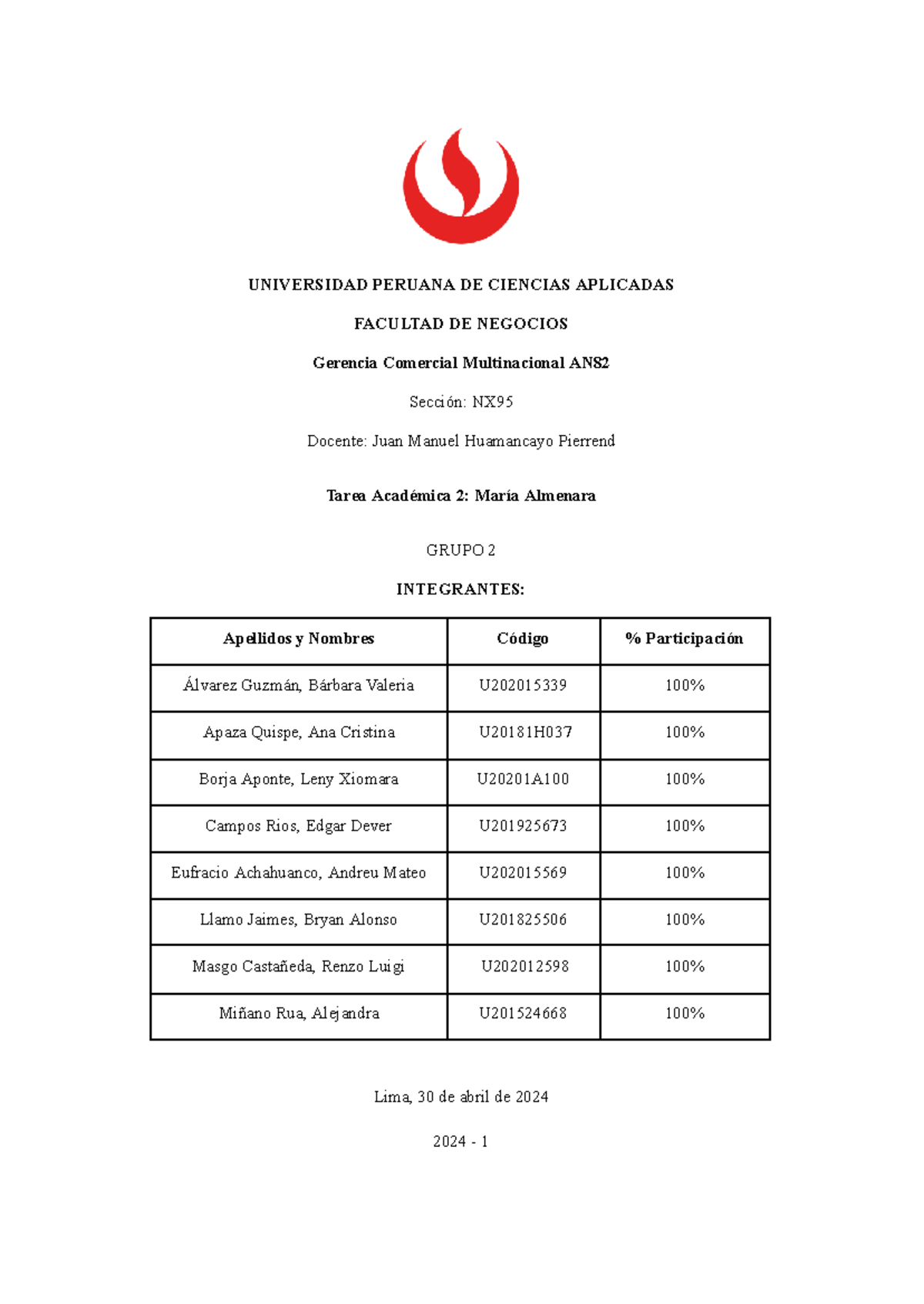 TA2 GCM G2 - Grupo2 - UNIVERSIDAD PERUANA DE CIENCIAS APLICADAS ...