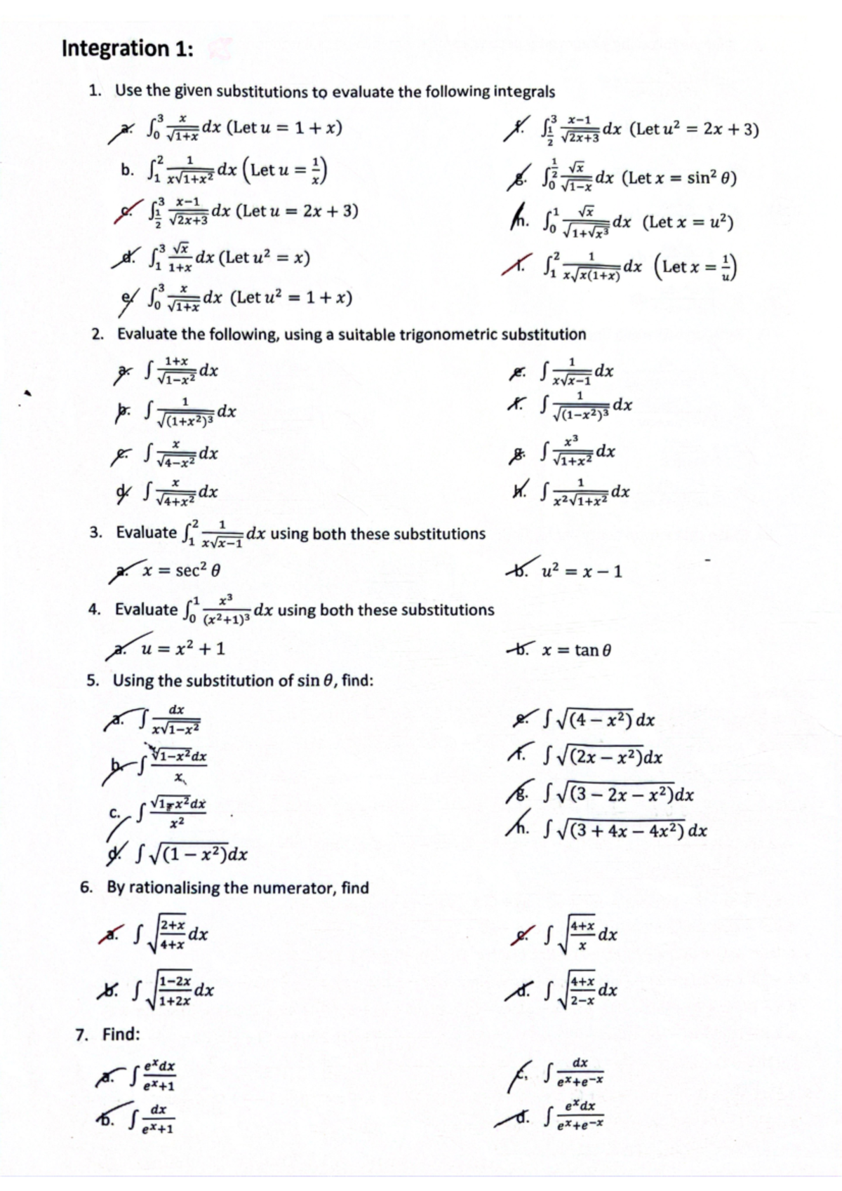 Kurt 4U Integration Worksheet 1 - Studocu