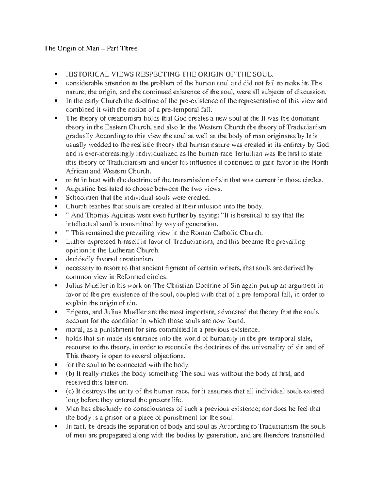 The Origin of Man – Part Three - The Origin of Man – Part Three ...