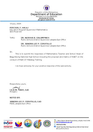 BE Form 2 School WORK PLAN 2 - BE Form 02 Republic of the Philippines ...