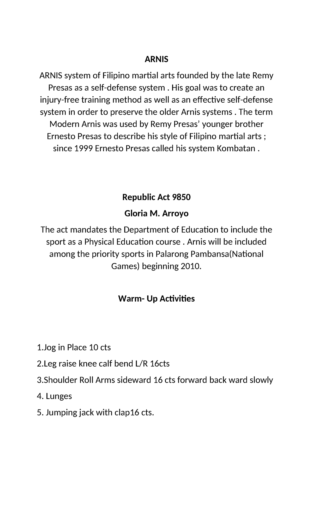Arnis - ARNIS ARNIS system of Filipino martial arts founded by the late ...