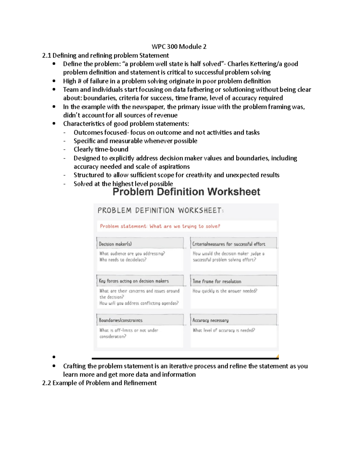 WPC 300 Module 2 - notes - WPC 300 - ASU - Studocu