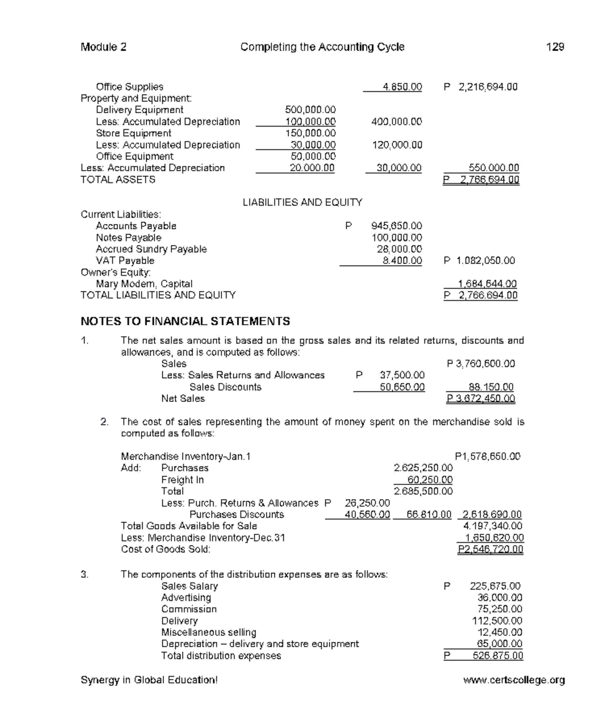 Module 2 Acctg Cycle-51-55 - BUSD 1006 - Studocu