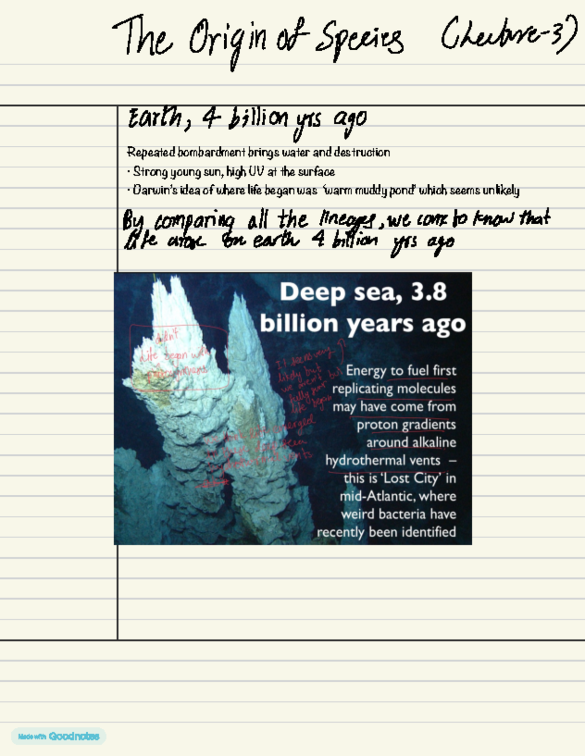 Evolution lecture 3 - Repeated bombardment brings water and destruction Strong young sun, high ...