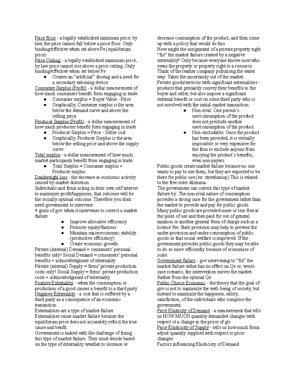 Study Guide Exam 2 Price Floor A Legally Established Minimum Price study-guide-exam-2-price-floor-a-legally-established-minimum-price