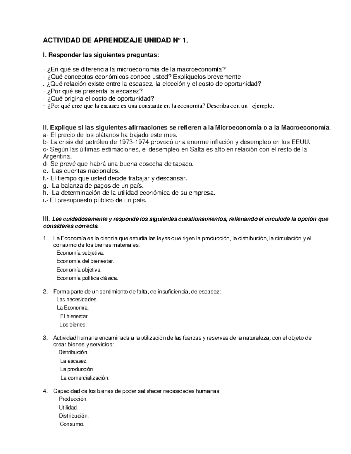 Actividad DE Aprendizaje Unidad 1 - ACTIVIDAD DE APRENDIZAJE UNIDAD N ...