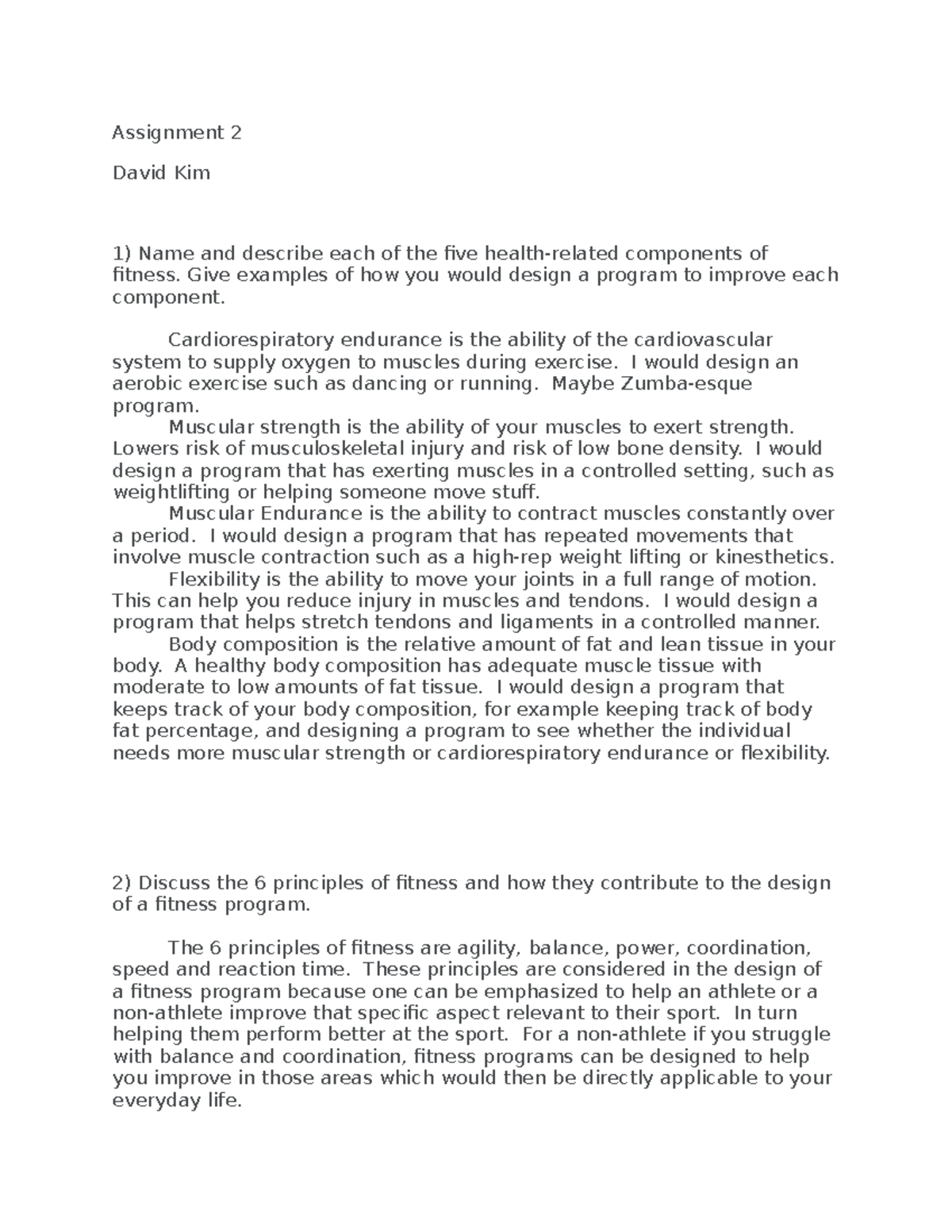 Assignment 2 - Give examples of how you would design a program to ...