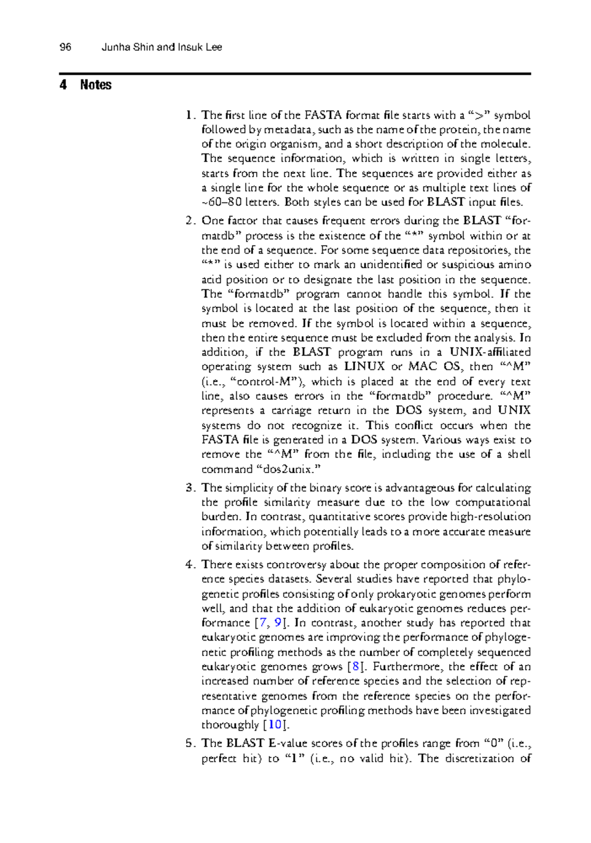 Fundamentals of Bioinformatics-35 - 4 Notes The first line of the FASTA ...