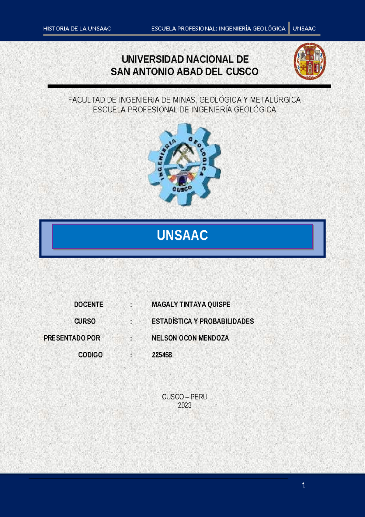 Historia de la unsaac - . UNIVERSIDAD NACIONAL DE SAN ANTONIO ABAD DEL ...