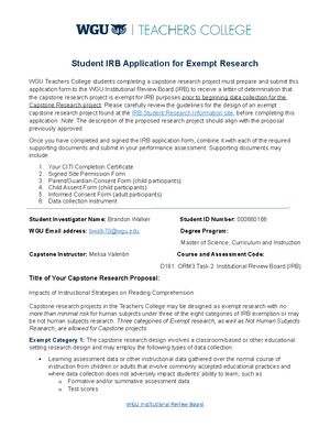 D181 Task Two- TC Site Permission - To: Brandon Walker From: Jennifer ...