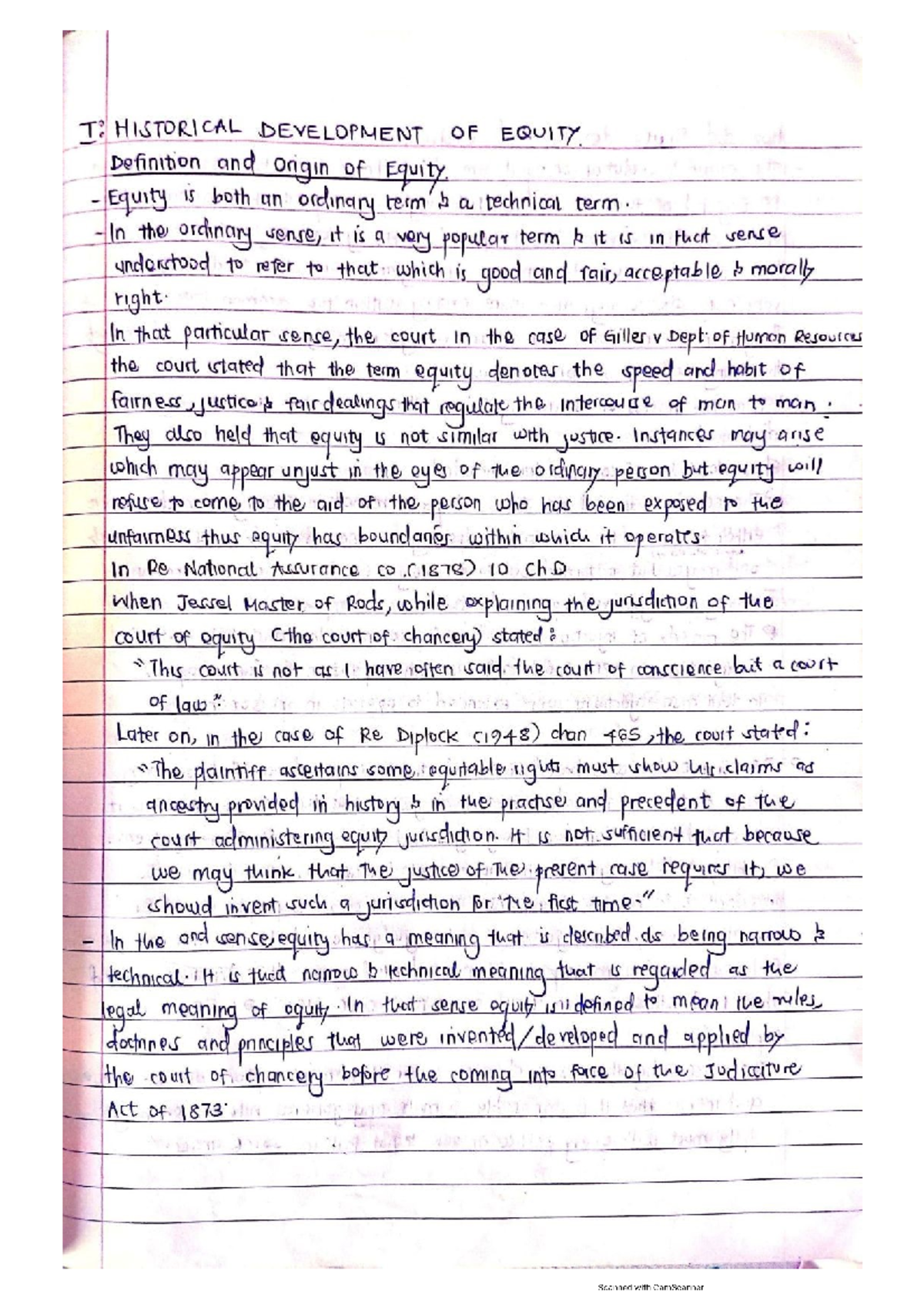Equity Notes - Mr. Ochich - Constitutional law - Studocu