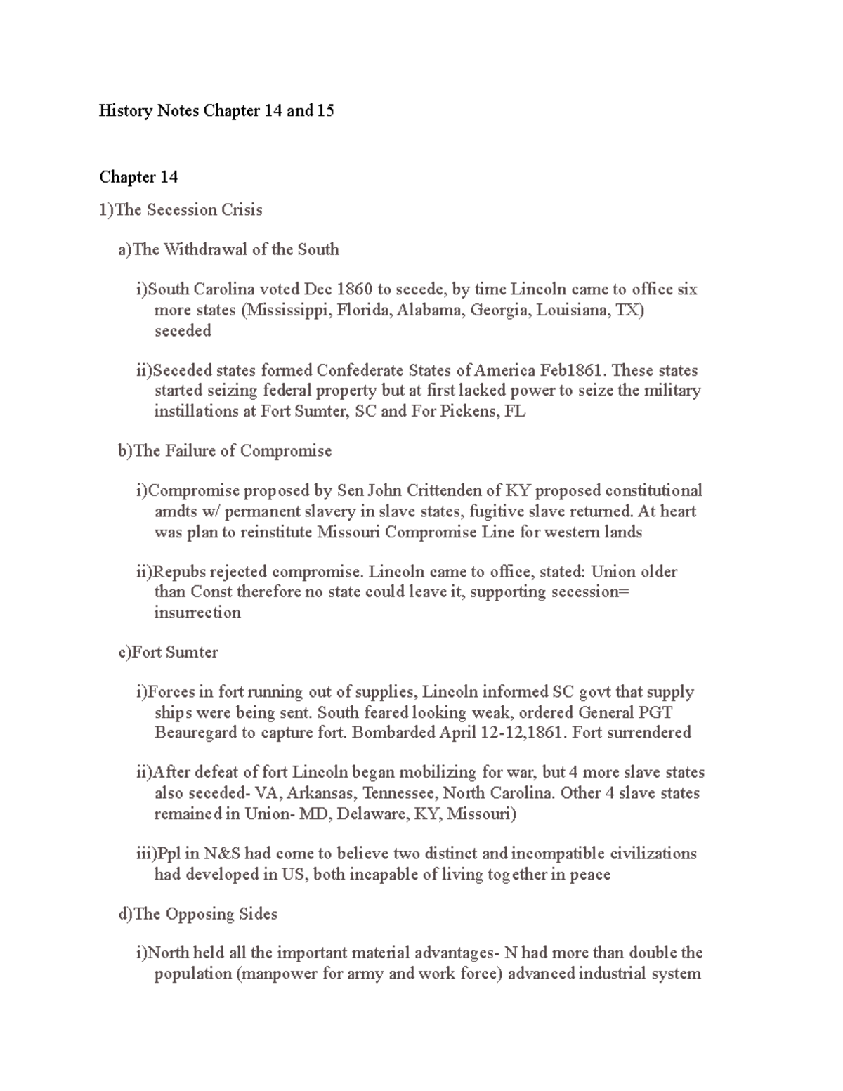 History Notes Chapter 14 and 15 - History Notes Chapter 14 and 15 ...