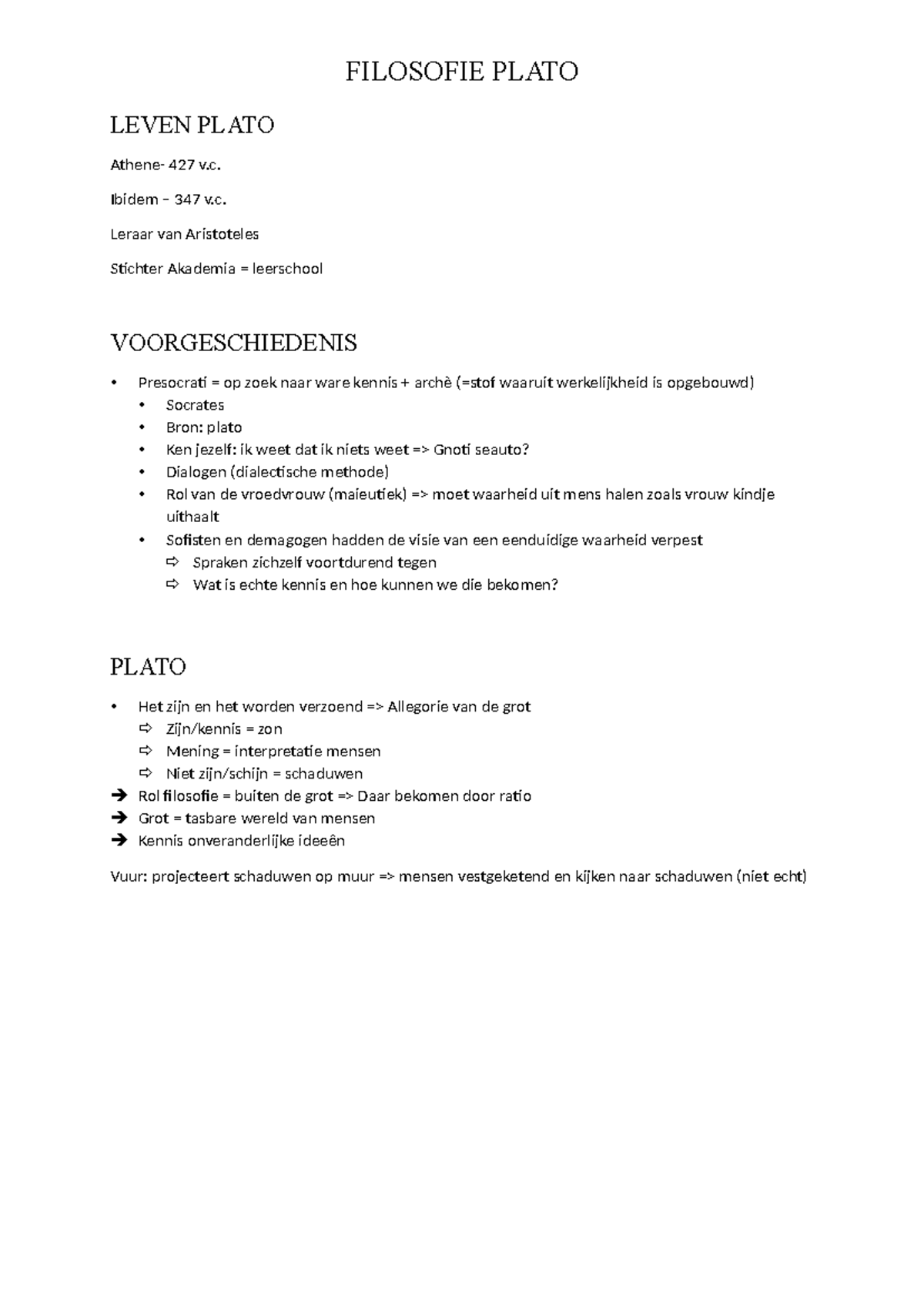 Filosofie plato - FILOSOFIE PLATO LEVEN PLATO Athene- 427 v. Ibidem ...