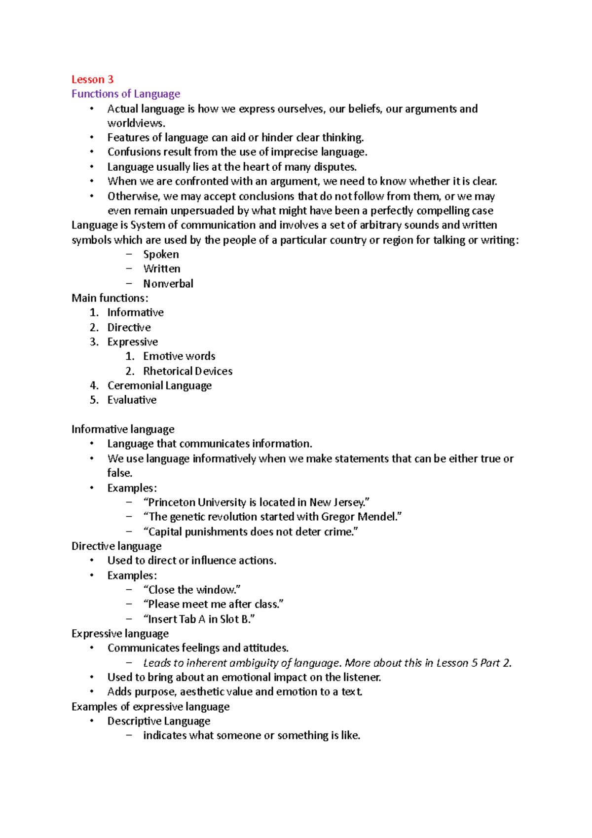 Lesson 3 - hard this is lecture note critical thinking - Lesson 3 ...