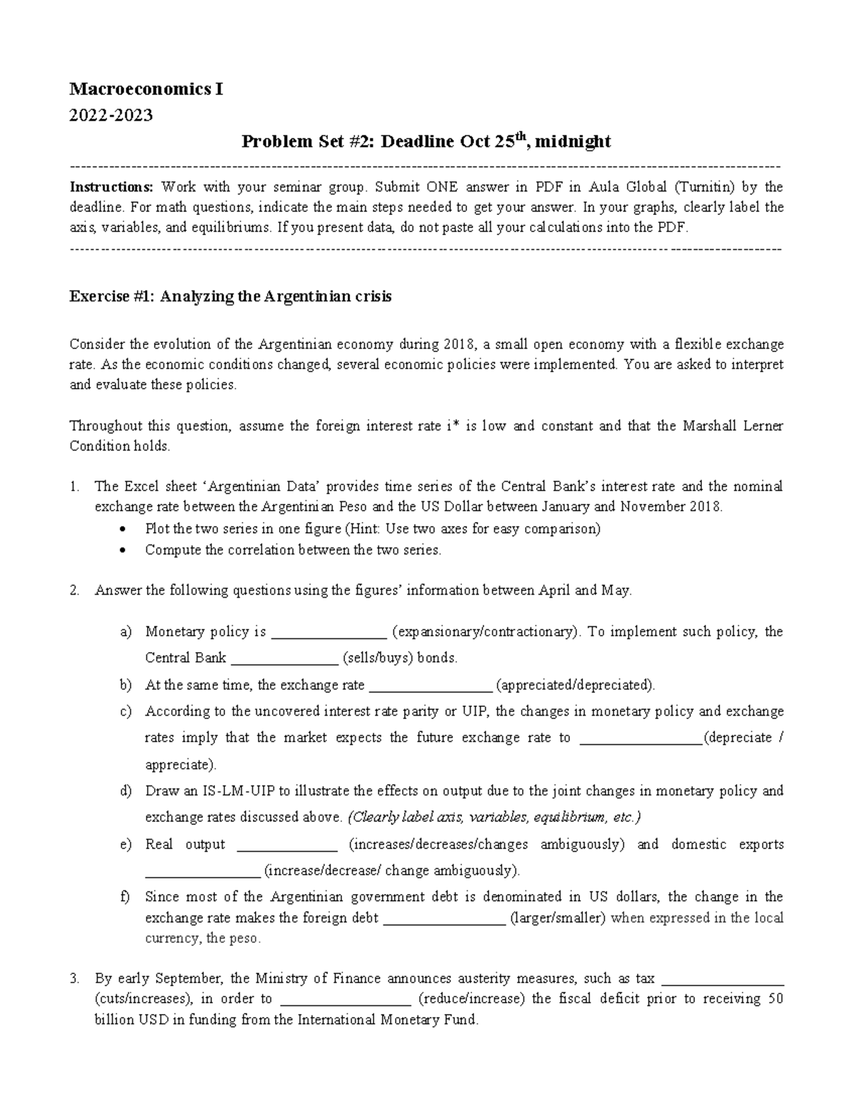 Httpsaulaglobal.upf.edupluginfile - Macroeconomics I 2022- Problem Set #2: Deadline Oct 25th ...