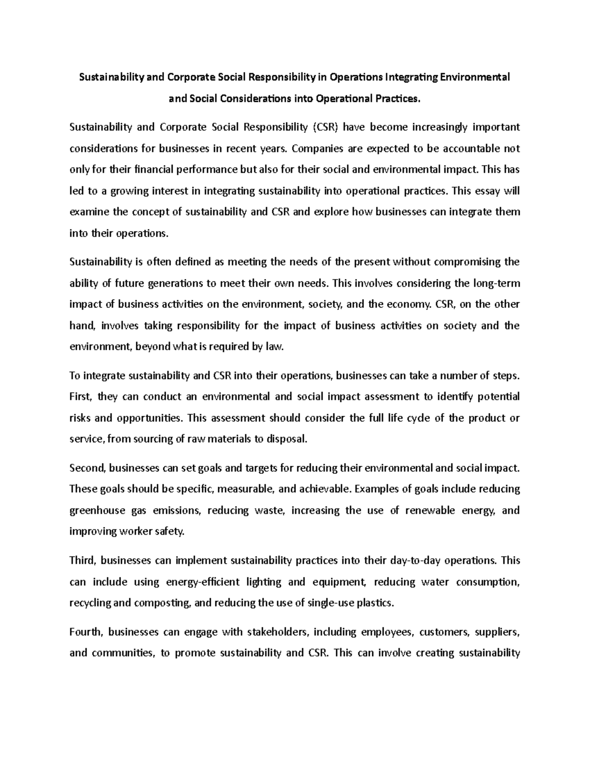 Operations Departmental Manager Apprenticeship- Sustainability and ...