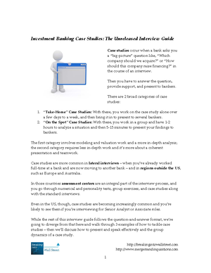 Wall Street Mastermind s Investment Banking Technical Interview Cheat ...