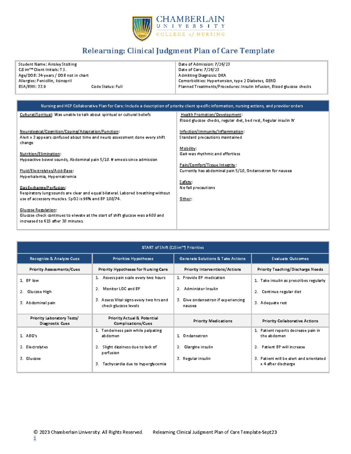 Relarning-assisnment-1st - © 2023 Chamberlain University. All Rights ...