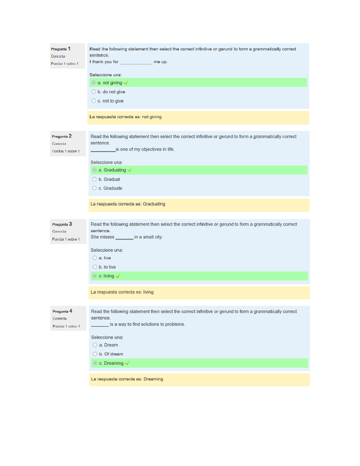 Assignment 7 Questionnaire Unidad 4 Ingles 3 examen - Inglés III - Studocu
