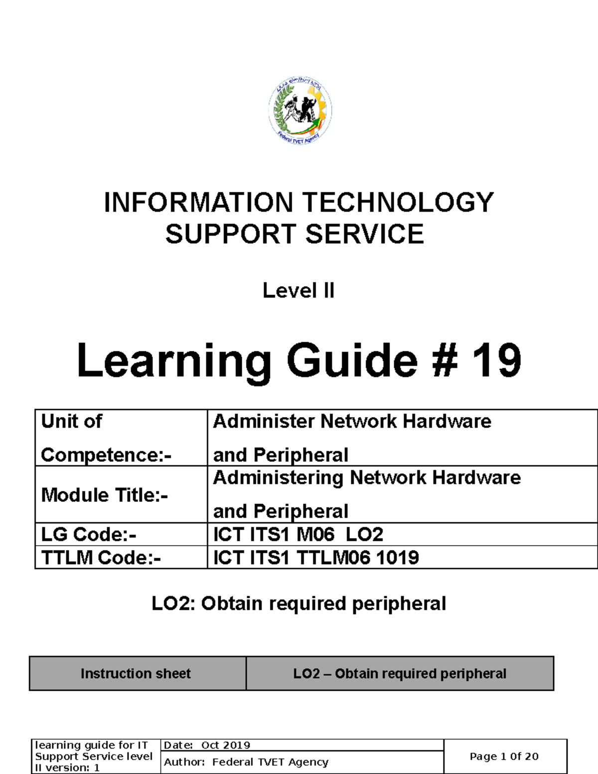 LO2 - msad - INFORMATION TECHNOLOGY SUPPORT SERVICE Level II Learning ...