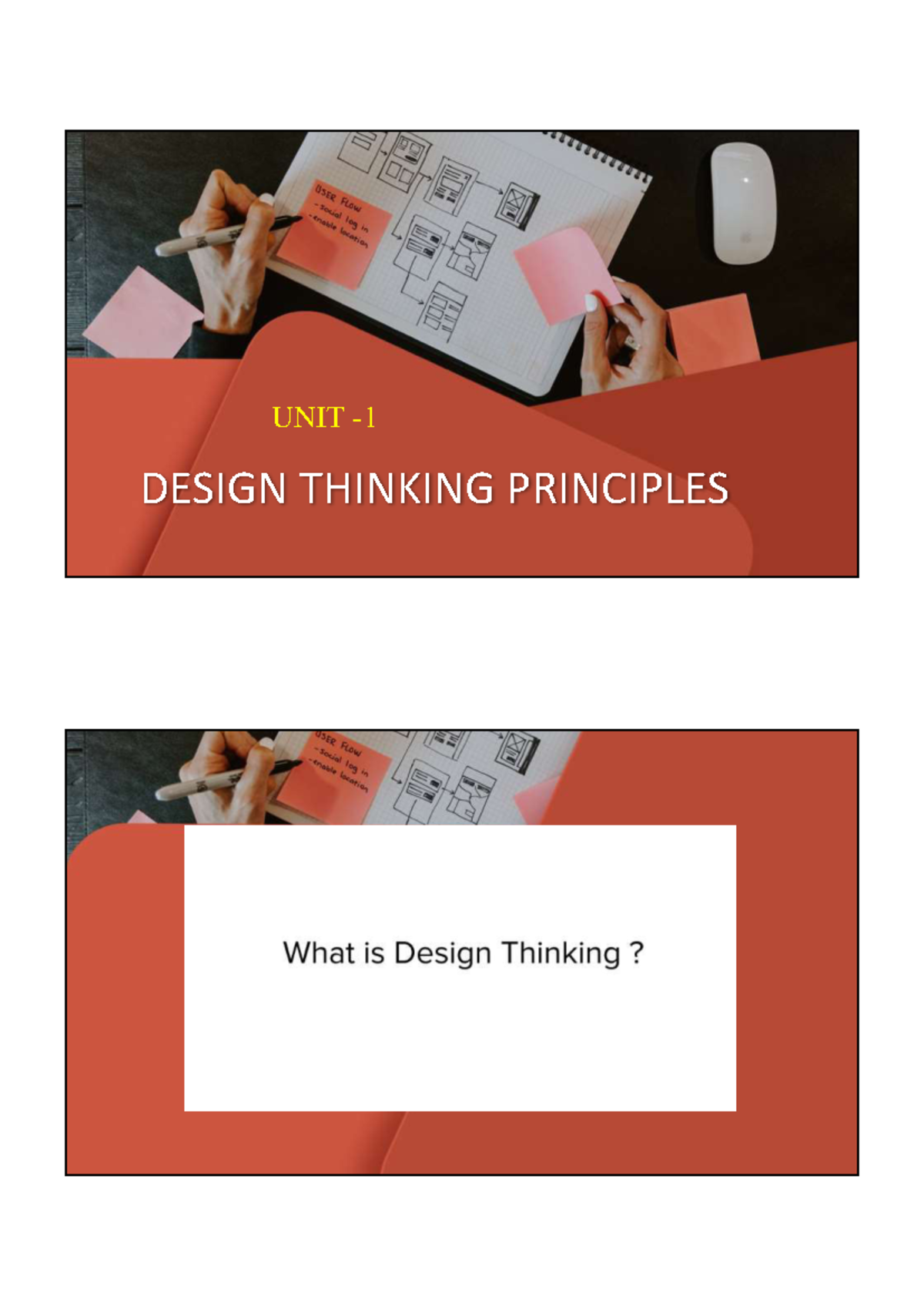 Design Thinking unit 1 notes - DESIGN THINKING PRINCIPLES UNIT ...