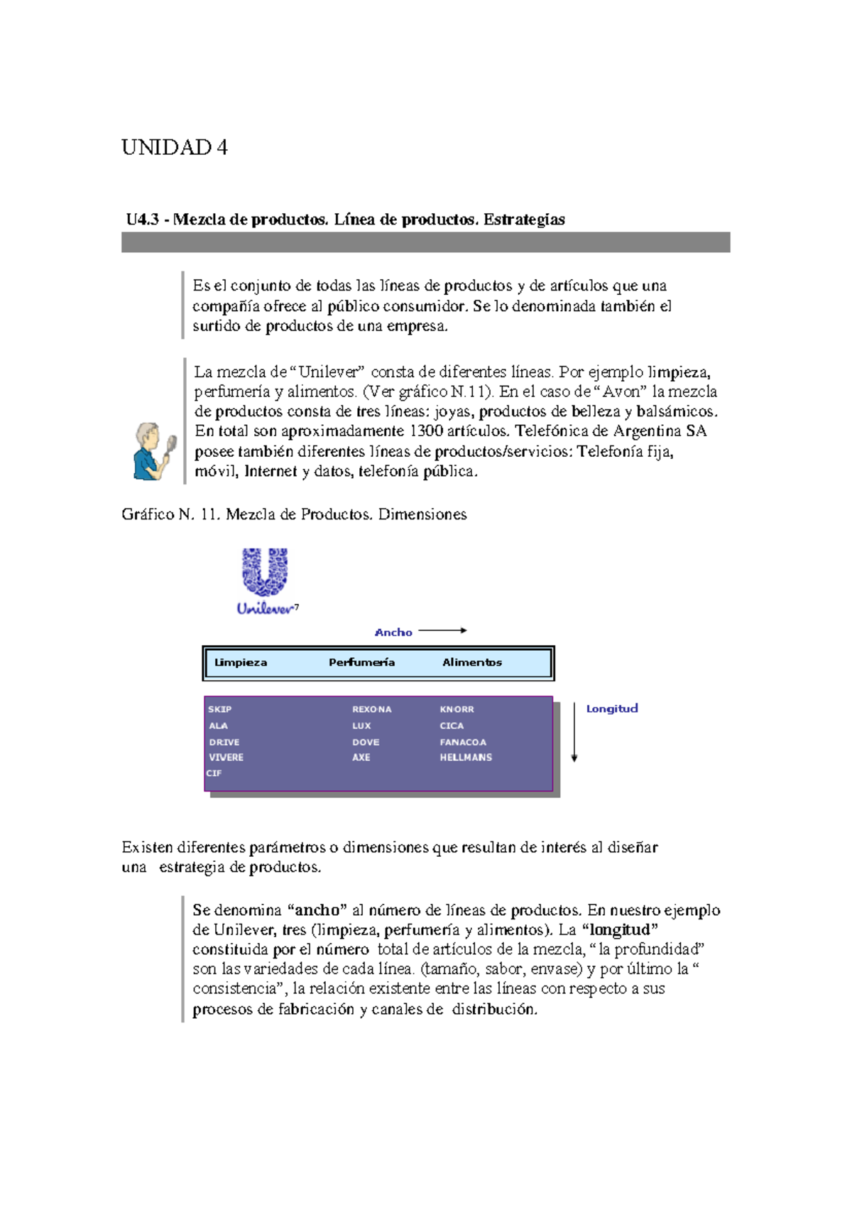 Resumen Segundo Parcial Unidad 4 U4 Mezcla De Productos Línea De