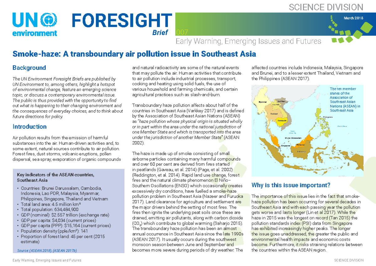 Foresight brief 007CITATION CHART, SCO107, CHALLENGING SUSTAINABILITY ...