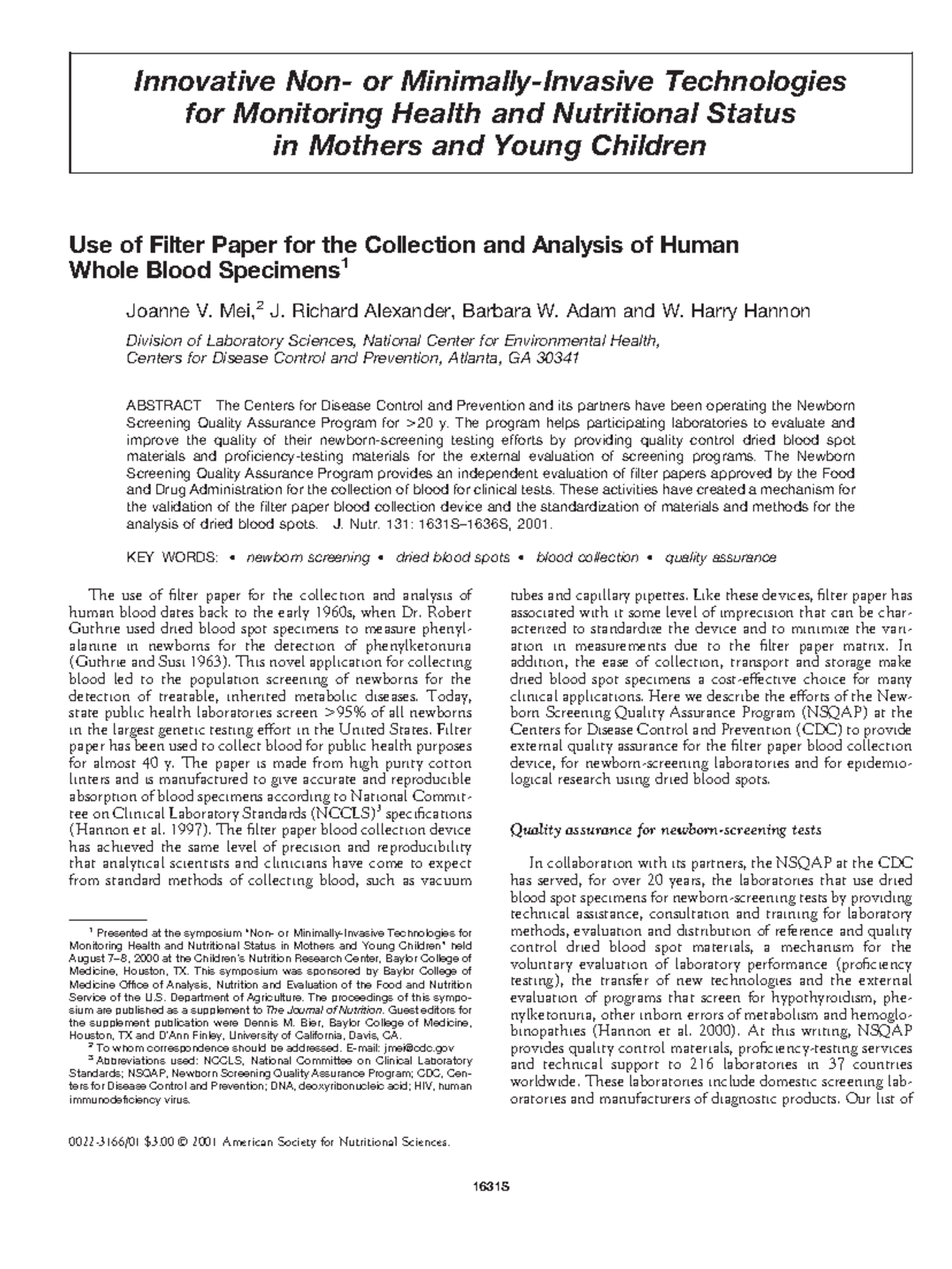 Mei 2001 - DBS Method Key Paper - Innovative Non- or Minimally-Invasive ...