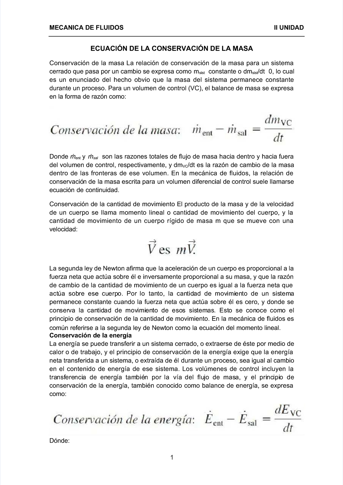 Pdf-ecuacion-de-la-conservacion-de-la-masa compress - ECUACIÓN DE LA CONSERVACIÓN DE LA ...
