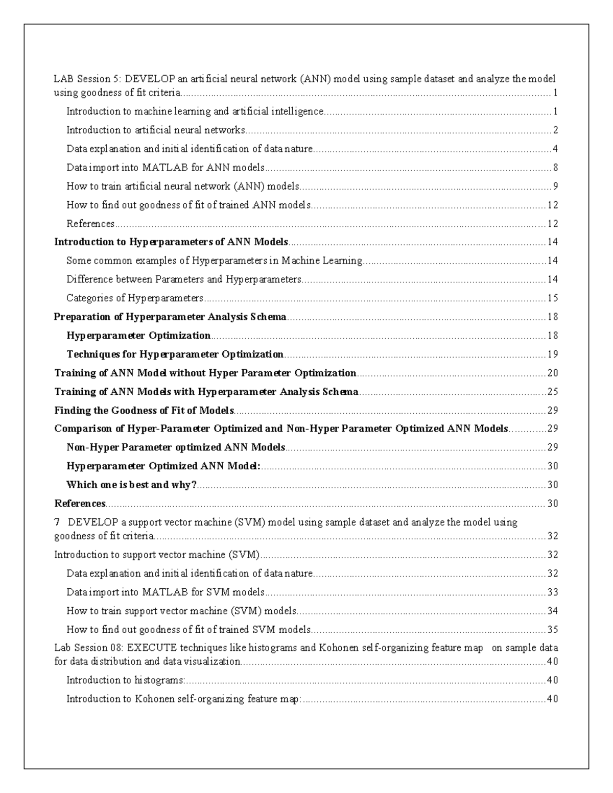 EDA reports 2 - LAB Session 5: DEVELOP an artificial neural network ...