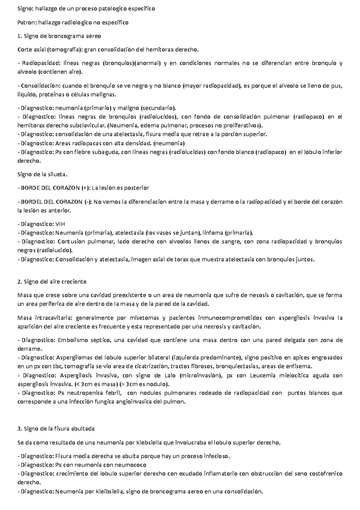 Diagnostico POR Imagenes - Signo: hallazgo de un proceso patologico ...