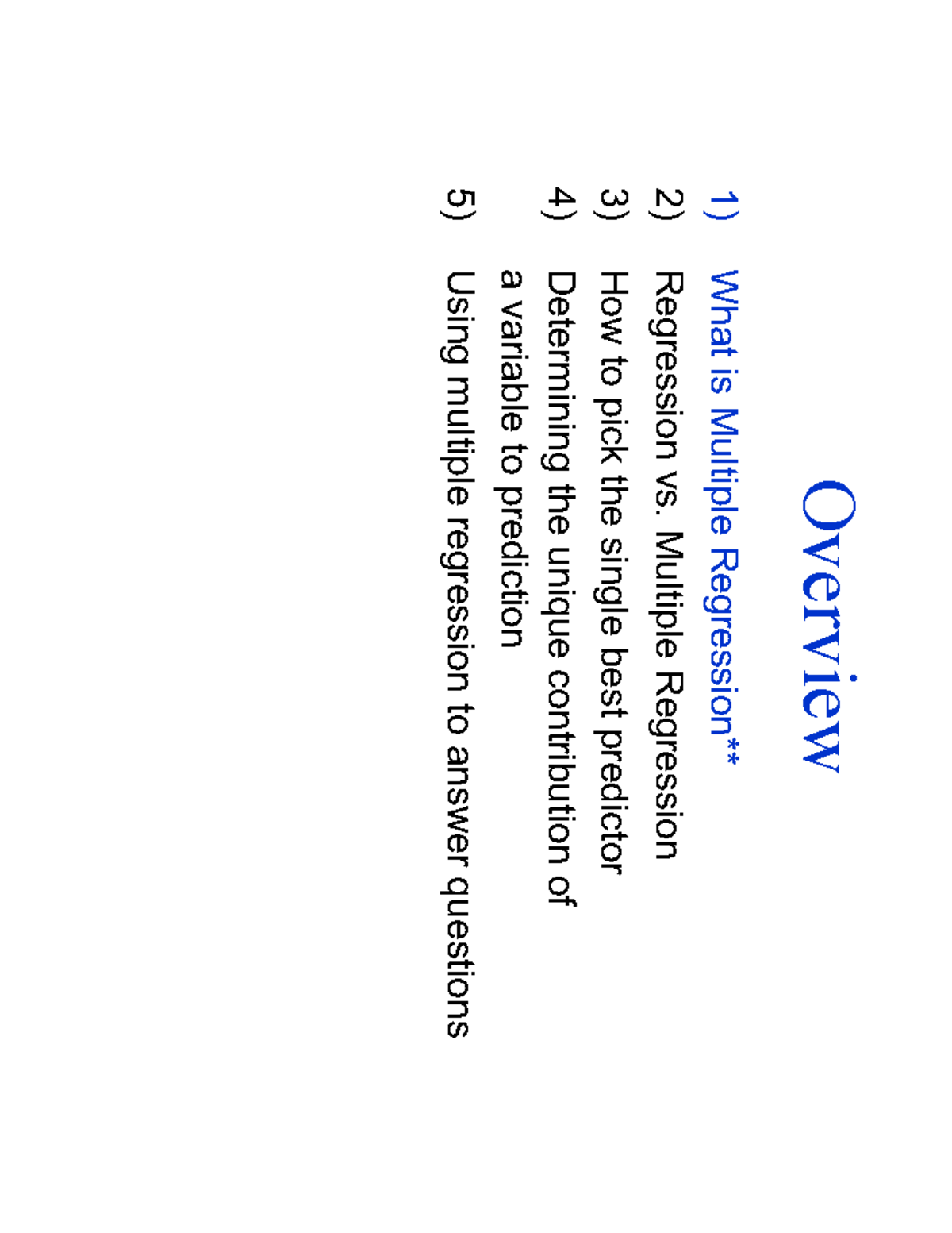 Part 1 Slides Multiple Regression 1 2 3 4 5 Overview What Is