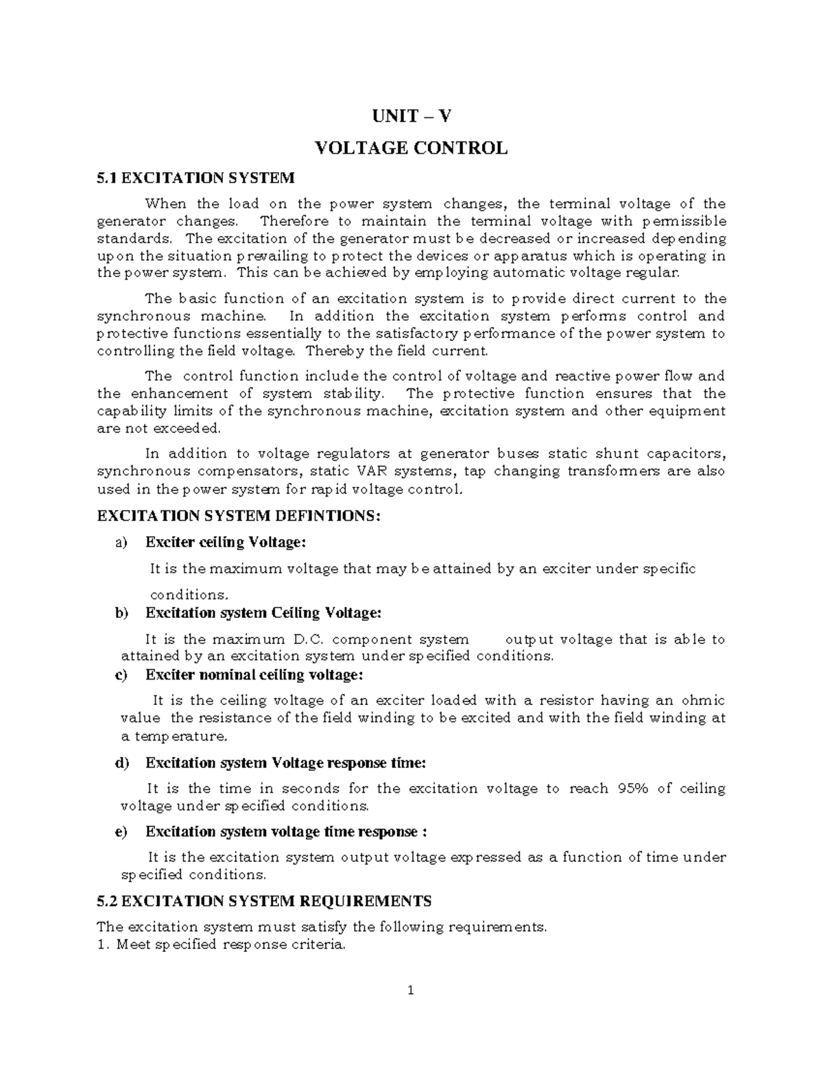 UNIT IV PSOC - psoc notes unit 4 - UNIT – V VOLTAGE CONTROL 5 ...