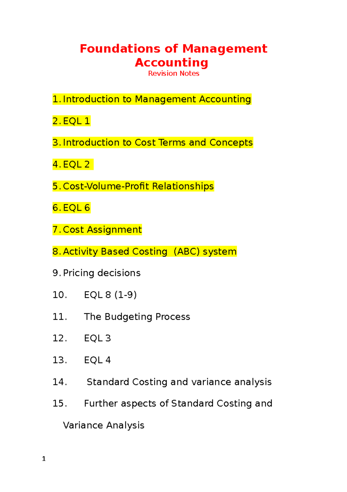 Foundations of Management Accounting - Foundations of Management ...